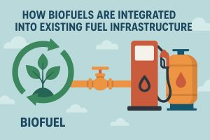 How biofuels are integrated into existing fuel infrastructure.